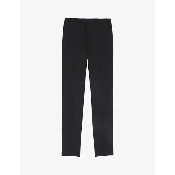 Sandro Berkeley Slim-fit Tapered Wool Trousers - Bleus
