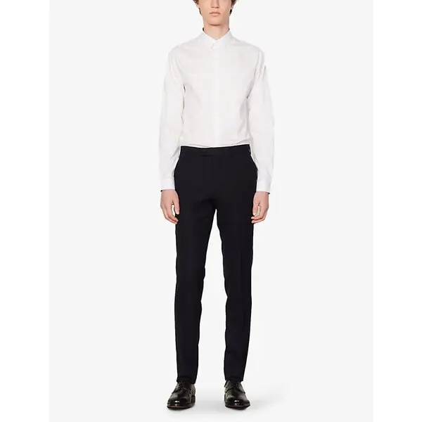 Sandro Berkeley Slim-fit Tapered Wool Trousers - Bleus