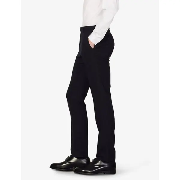 Sandro Berkeley Slim-fit Tapered Wool Trousers - Bleus
