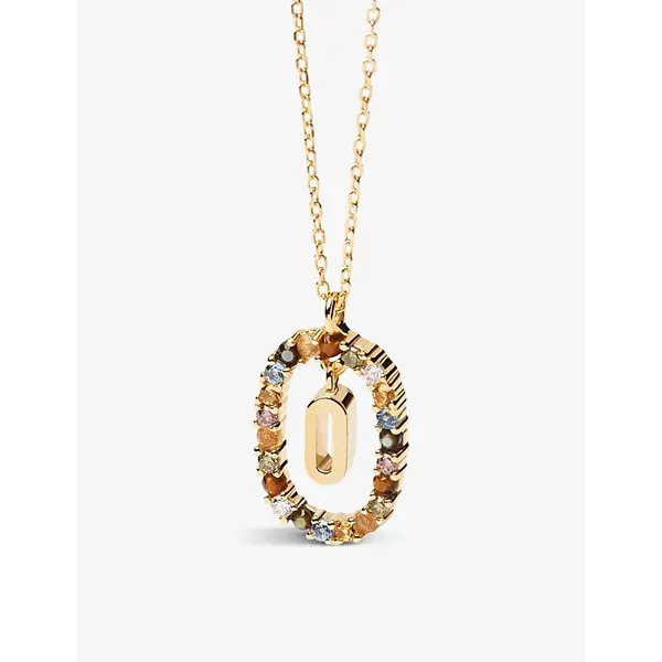 PDPAOLA Initial O Pendant Necklace - Gold