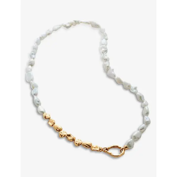 Monica Vinader Keshi Pearl Necklace - White