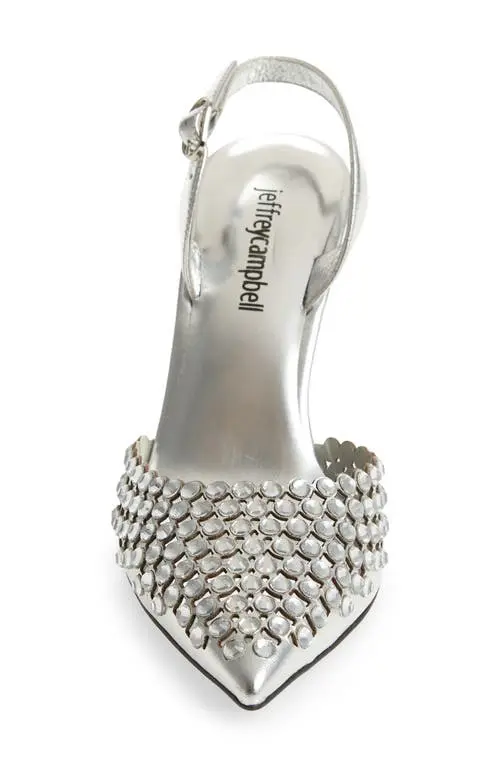 Jeffrey Campbell Shiner Slingback Rhinestone Pointed Toe Pump