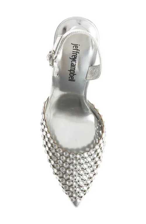 Jeffrey Campbell Shiner Slingback Rhinestone Pointed Toe Pump