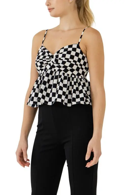 GREY LAB Checker Print Camisole