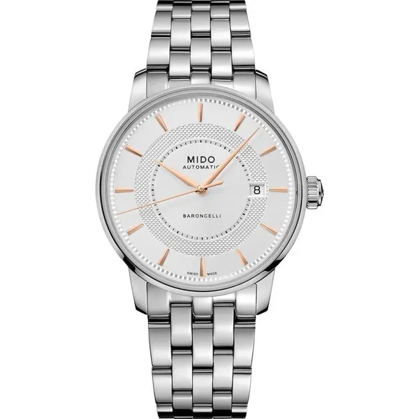 MIDO Baroncelli Signature Automatic Bracelet Watch - Silver