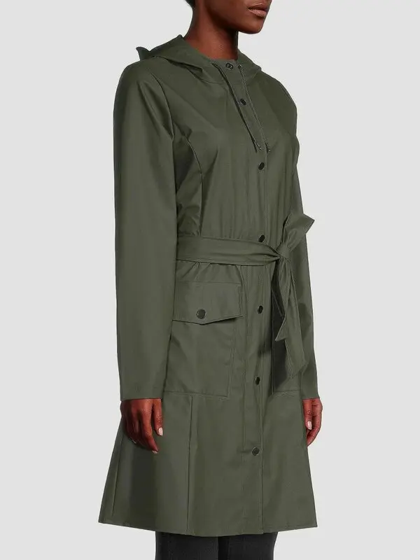Rains Curve Hooded Rain Jacket - Green
