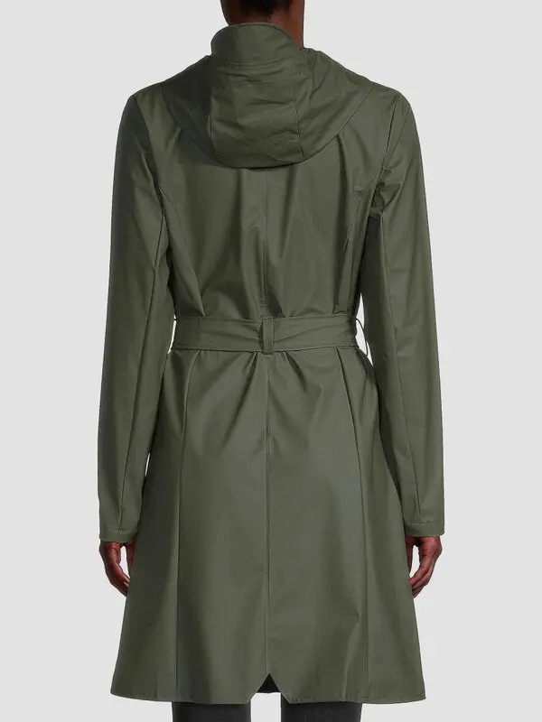 Rains Curve Hooded Rain Jacket - Green