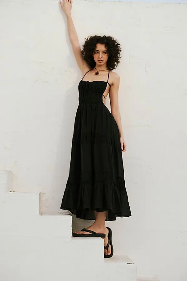 long swim cover up dress Magicsuit Shirred Cover-Up Beach Dress main image 0