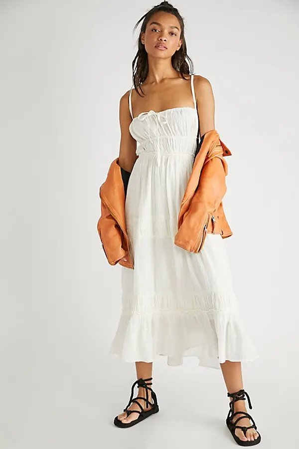 Free People Tiered Maxi Dress - Ivory