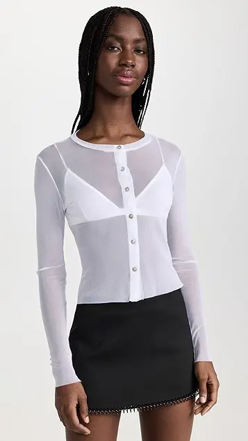 Only Hearts Tulle Cardigan - White