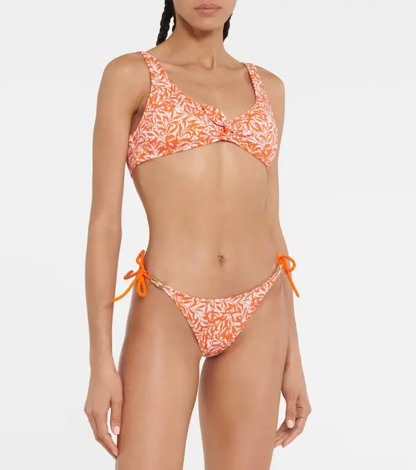 Heidi Klein St Tropez Reversible Bikini Bottom - Orange