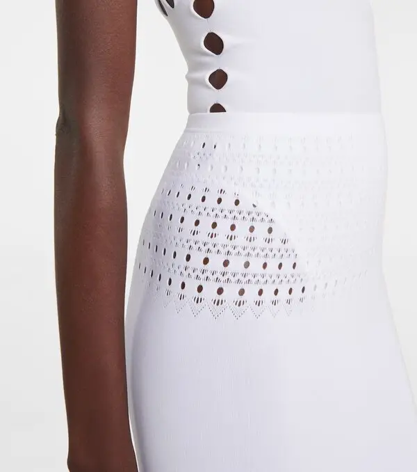 Alaïa Cutout Technical Midi Skirt