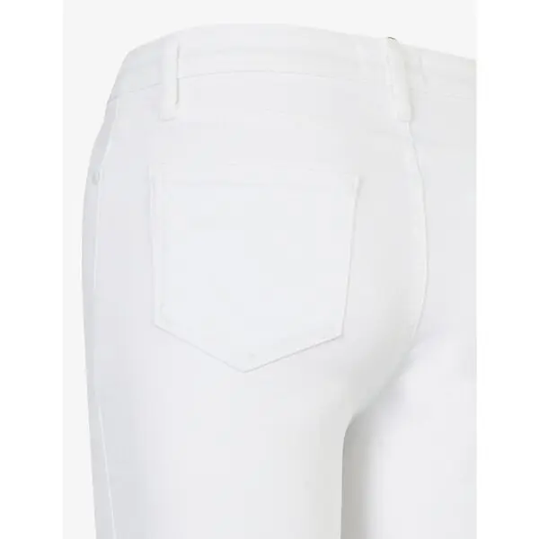 Paige Hoxton Cropped Skinny Jeans - Crisp White