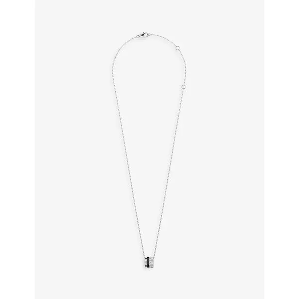 Boucheron Quatre Black Edition 18ct White-gold Diamond Pendant Necklace - Gold And Black