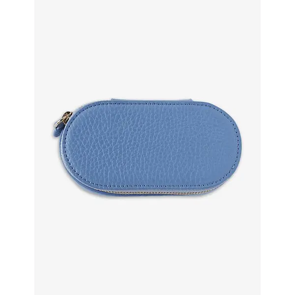 Monica Vinader Oval Mini Leather Jewellery Box - Blue