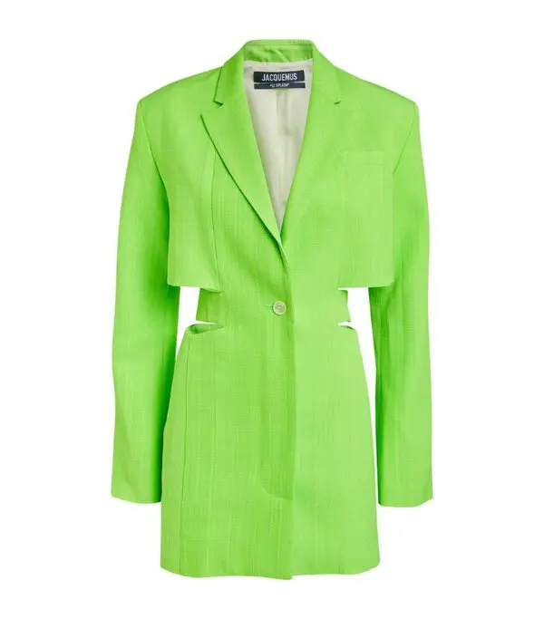 Jacquemus La Bari Blazer Dress - Green | Editorialist