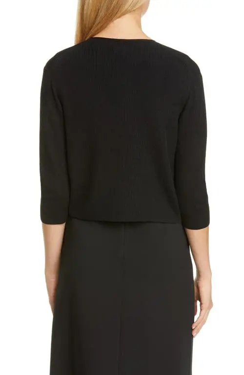 Lafayette 148 New York Open Front Cardigan - Black