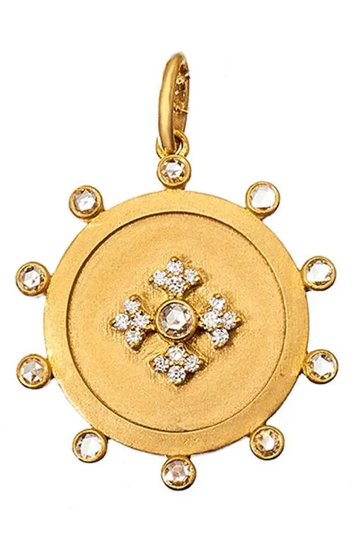 Sethi Couture Arya Diamond Pendant - Yellow