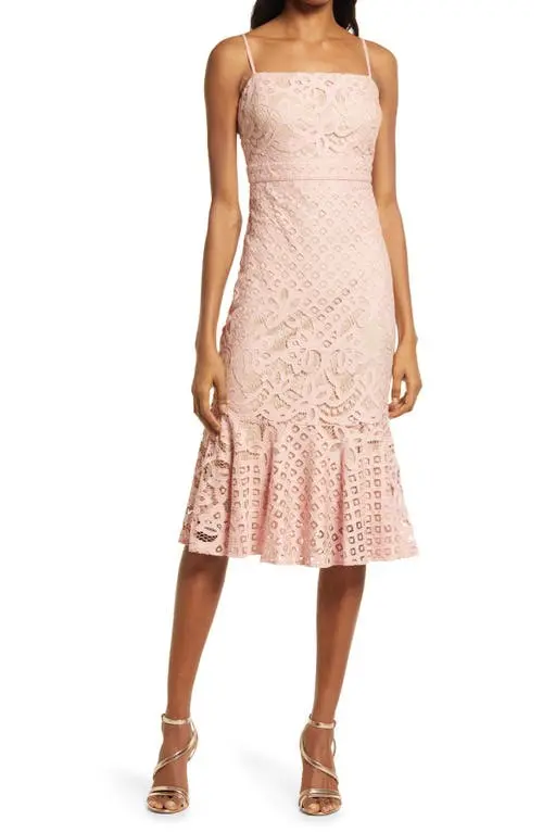 black lace off the shoulder dress Andrina Lace Off Shoulder Gown
