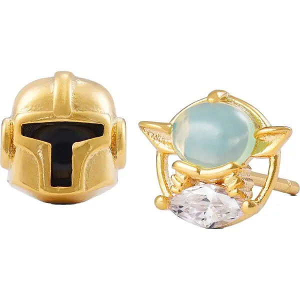 GIRLS CREW Star Wars™ The Mandalorian Stud Earring Set - Gold