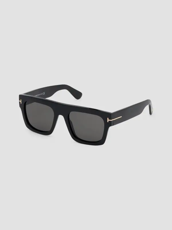 TOM FORD Fausto 53mm Rectangular Sunglasses - Black