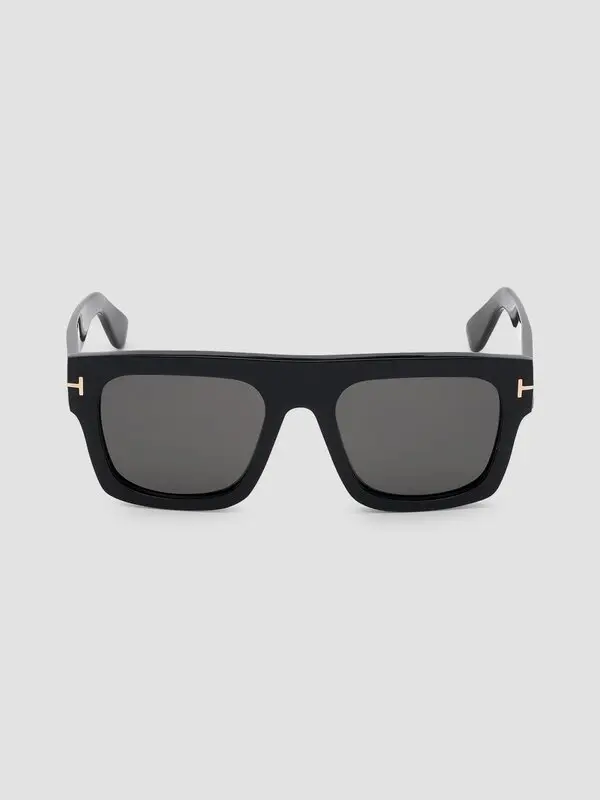 TOM FORD Fausto 53mm Rectangular Sunglasses - Black
