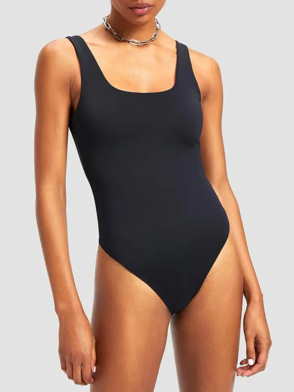 Good American Sculpting Modern Tank Bodysuit - Black