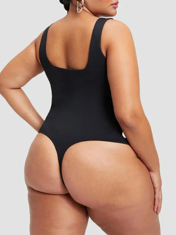 Good American Sculpting Modern Tank Bodysuit - Black
