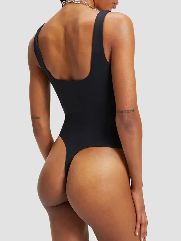 Good American Sculpting Modern Tank Bodysuit - Black
