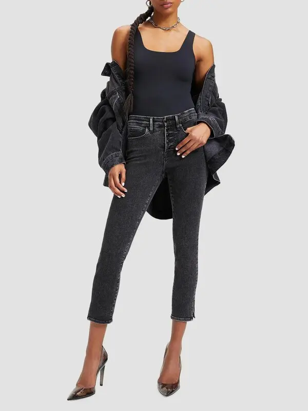 Good American Sculpting Modern Tank Bodysuit - Black