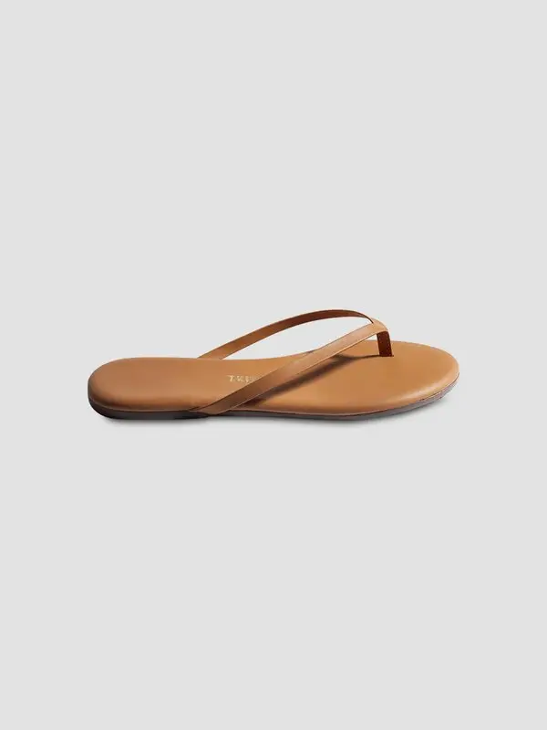 Tkees Foundations Matte Leather Flip Flops - Tan