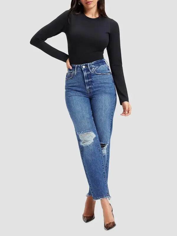 Good American Sculpting Crewneck Bodysuit - Black
