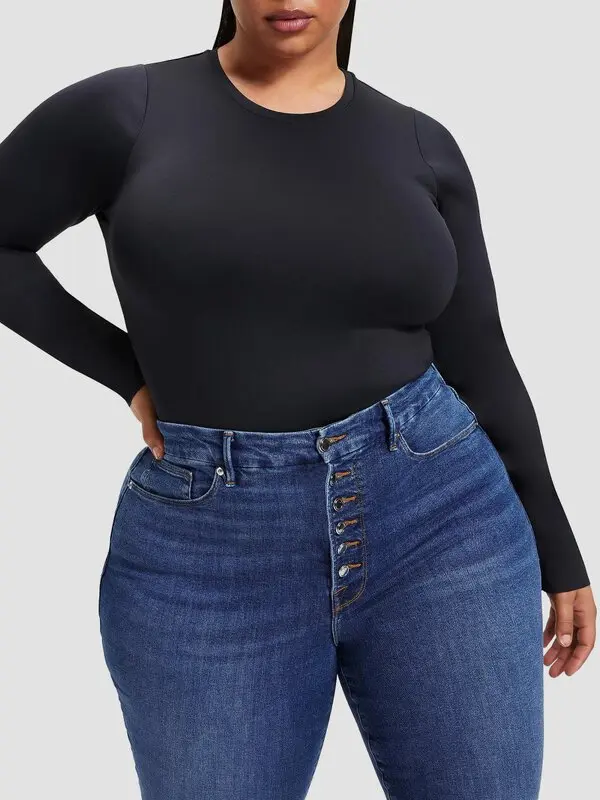 Good American Sculpting Crewneck Bodysuit - Black