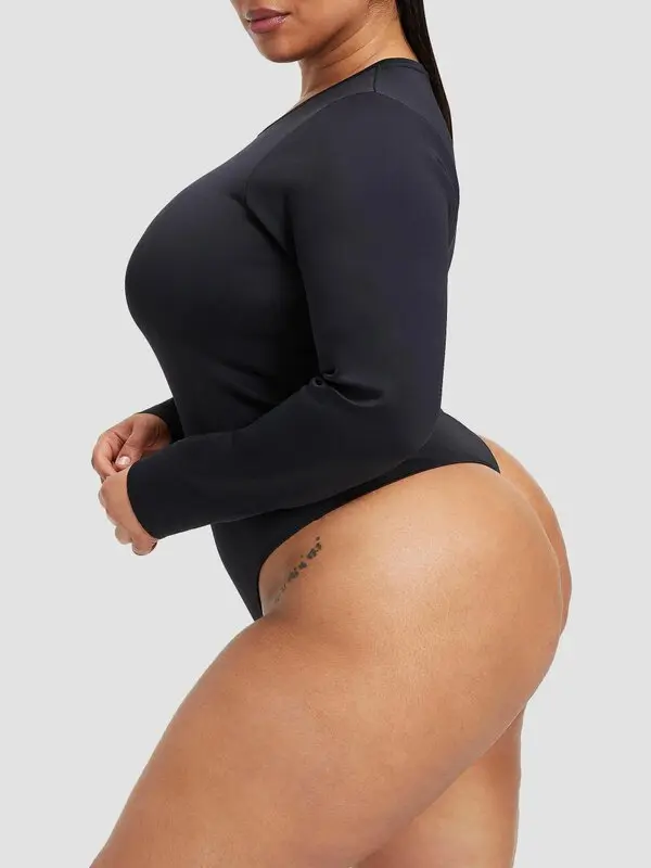 Good American Sculpting Crewneck Bodysuit - Black