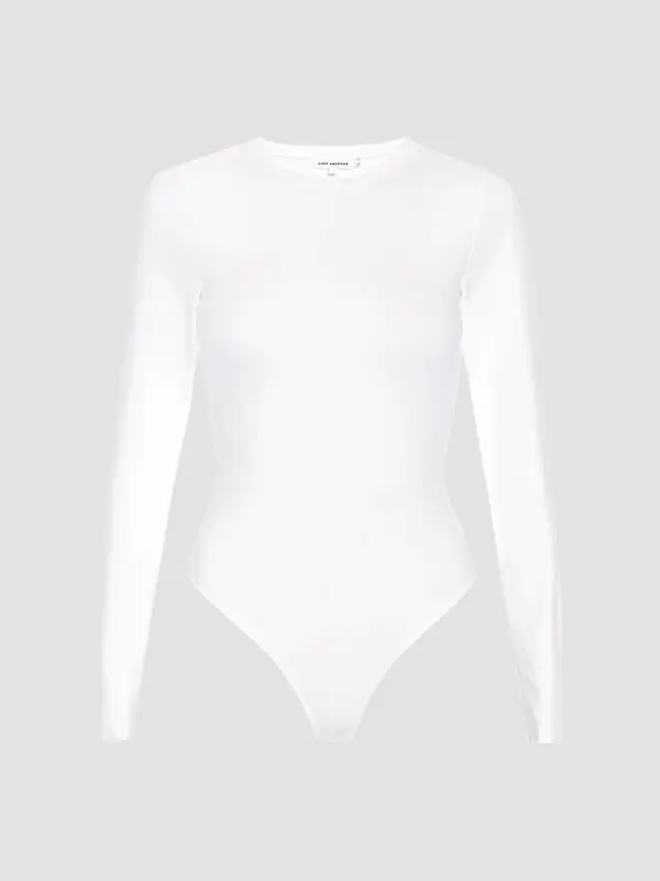 Good American Sculpting Crewneck Bodysuit - White