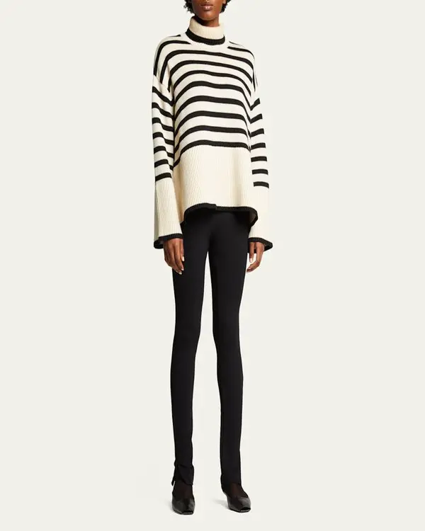 TOTEME Zip-cuff Viscose Leggings