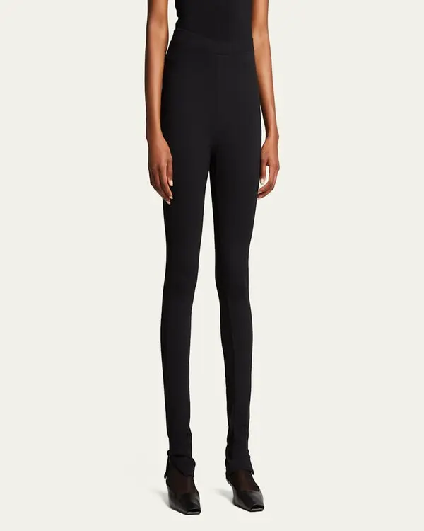 TOTEME Zip-cuff Viscose Leggings