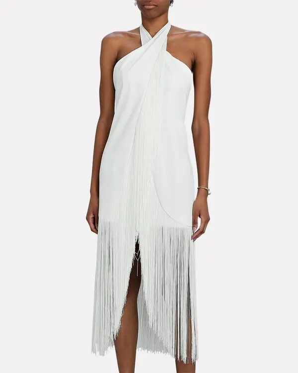 No Pise La Grama Beso E Coco Halter Midi Dress In White - 29% Off |  Editorialist