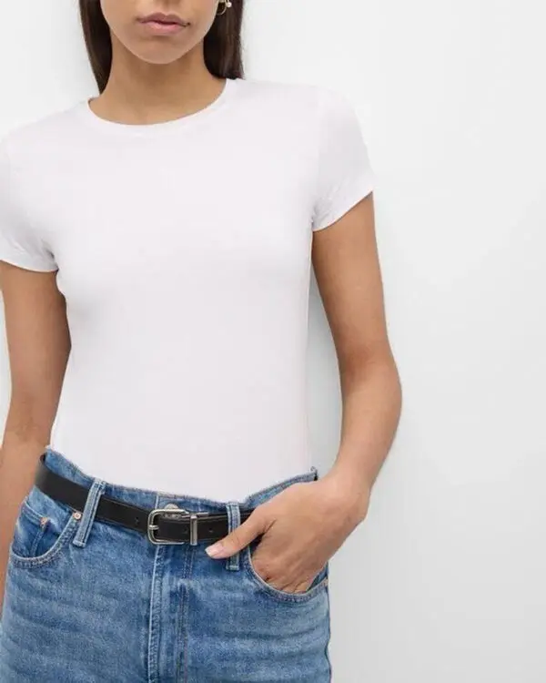 L & APOS;AGENCE L'agence Ressi Short-sleeve Tee - White