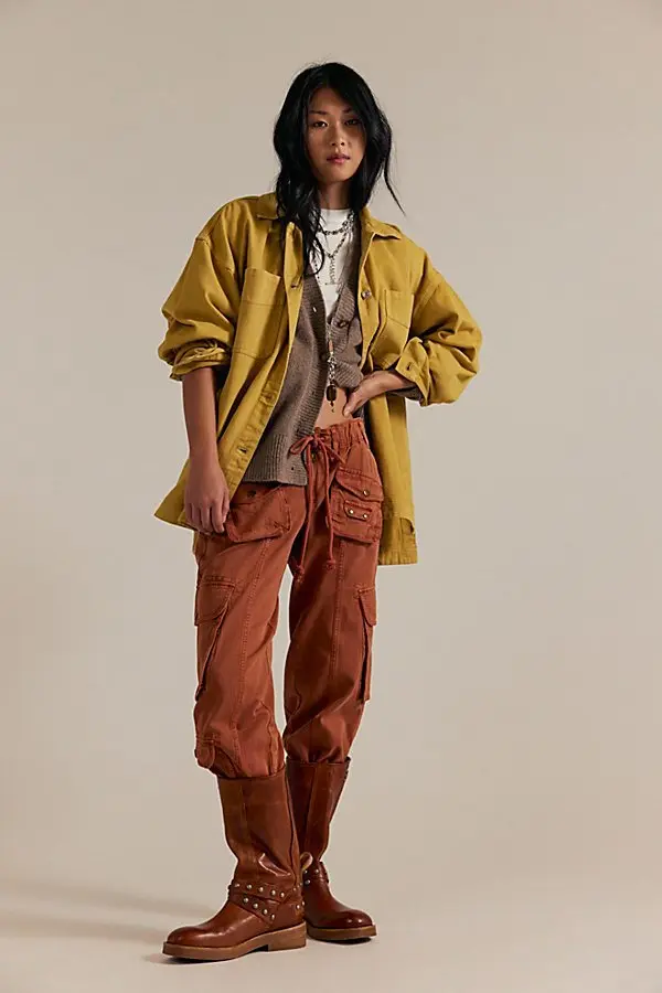 Free People Pull-on Cargo Pants - Cinnabae
