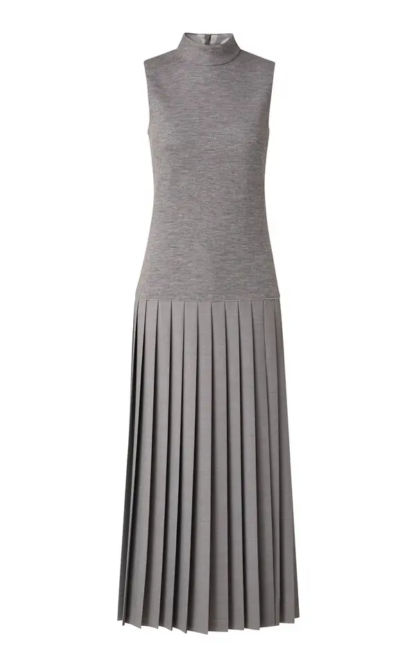 Akris Pleated Jersey Maxi Dress Only