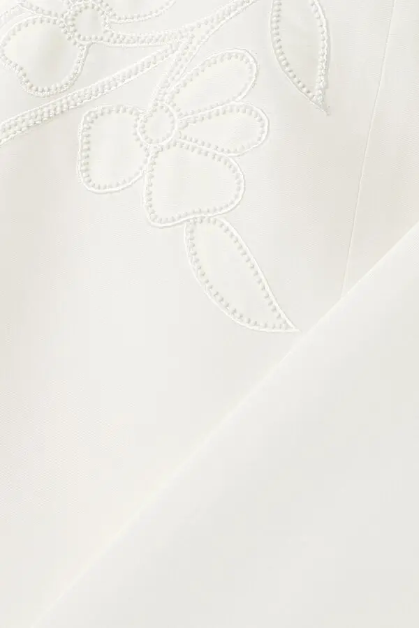 Carolina Herrera Strapless Bead-embellished Silk-faille Mini Dress