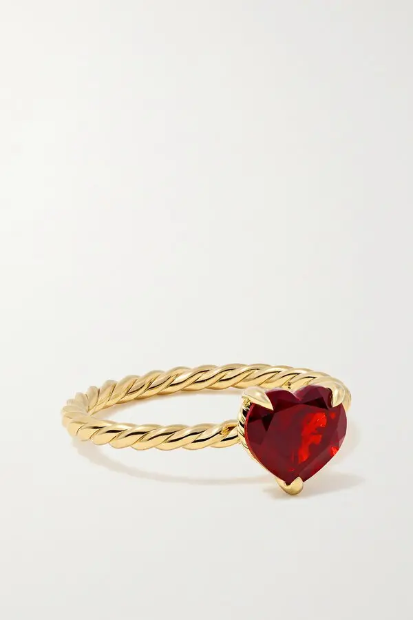 David Yurman Châtelaine Garnet Ring - Gold