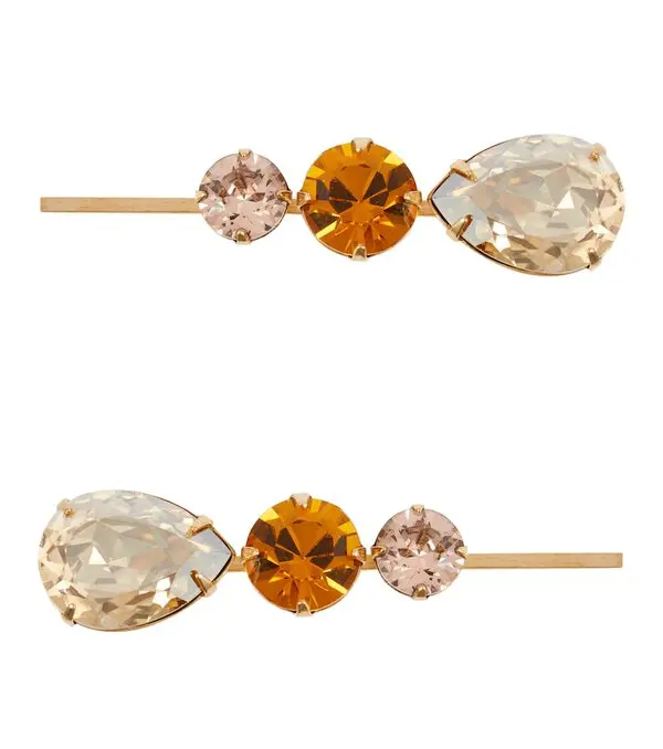 JENNIFER BEHR Aileen Hair Clips Set Of 2 - Orange