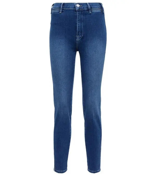 FRAME Le Sylvie Crop High-rise Slim Jeans - Blue