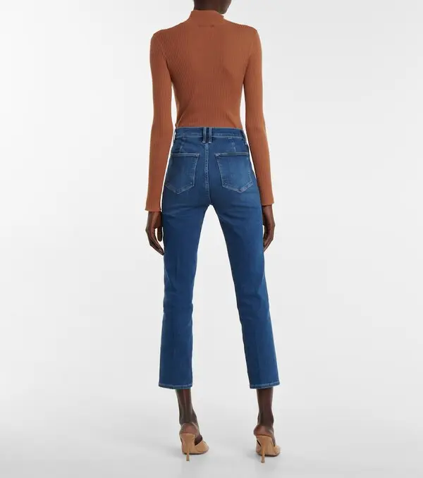 FRAME Le Sylvie Crop High-rise Slim Jeans