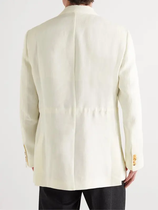 UMIT BENAN Double-breasted Linen Blazer