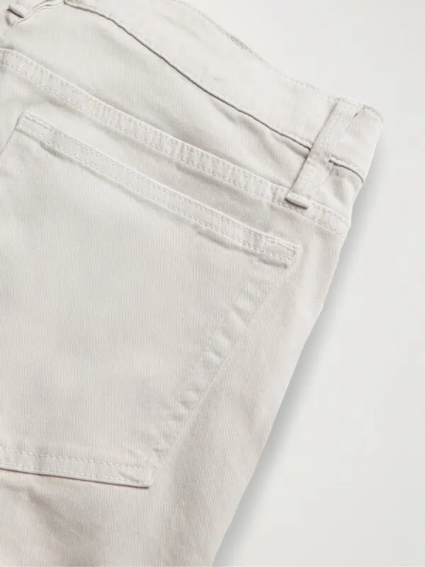 FRAME L'homme Slim-fit Stretch Lyocell-blend Trousers - Neutrals