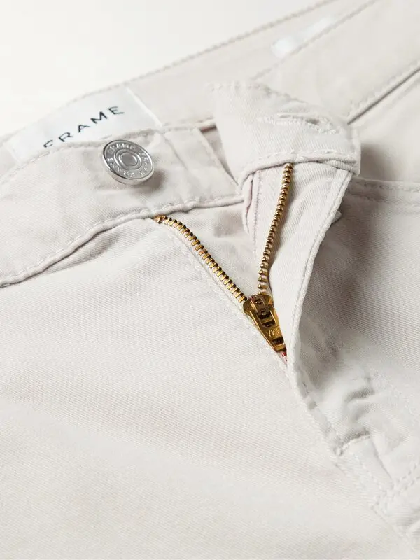 FRAME L'homme Slim-fit Stretch Lyocell-blend Trousers - Neutrals
