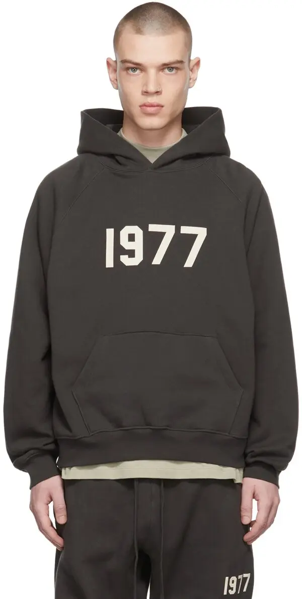 Fear Of God Black '1977' Hoodie - Iron | Editorialist